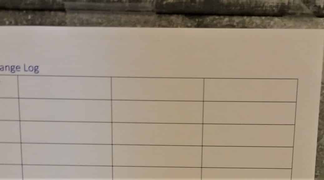 Furnace Filter Change Log - Ronin's Grips