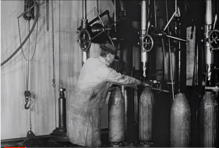 Video: Manufacturing an Eight Inch High Explosive Howitzer Shell Circa ...