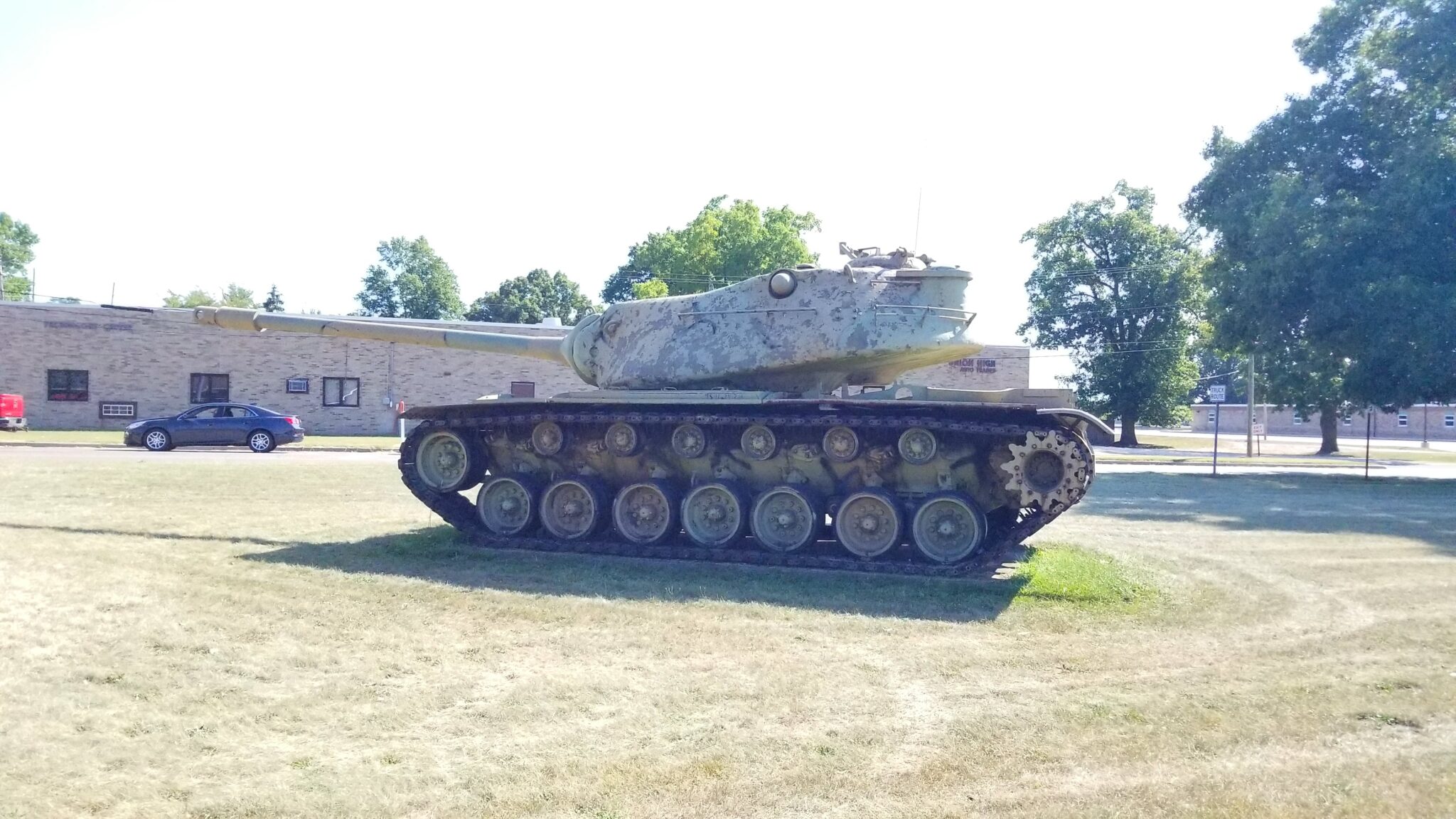 The M103 and M60 Tanks At The Dowagiac, Michigan, National Guard Armory ...