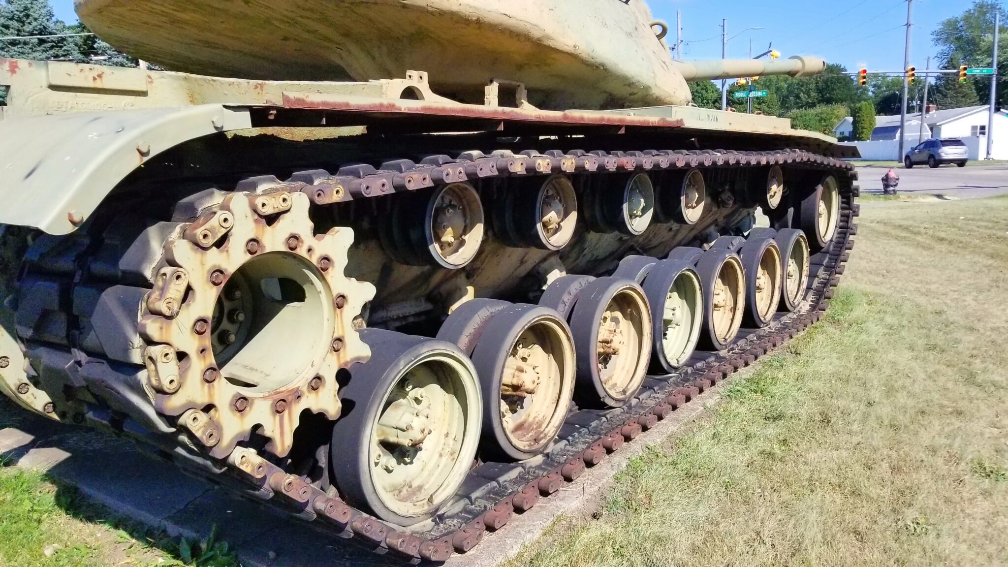 The M103 and M60 Tanks At The Dowagiac, Michigan, National Guard Armory ...