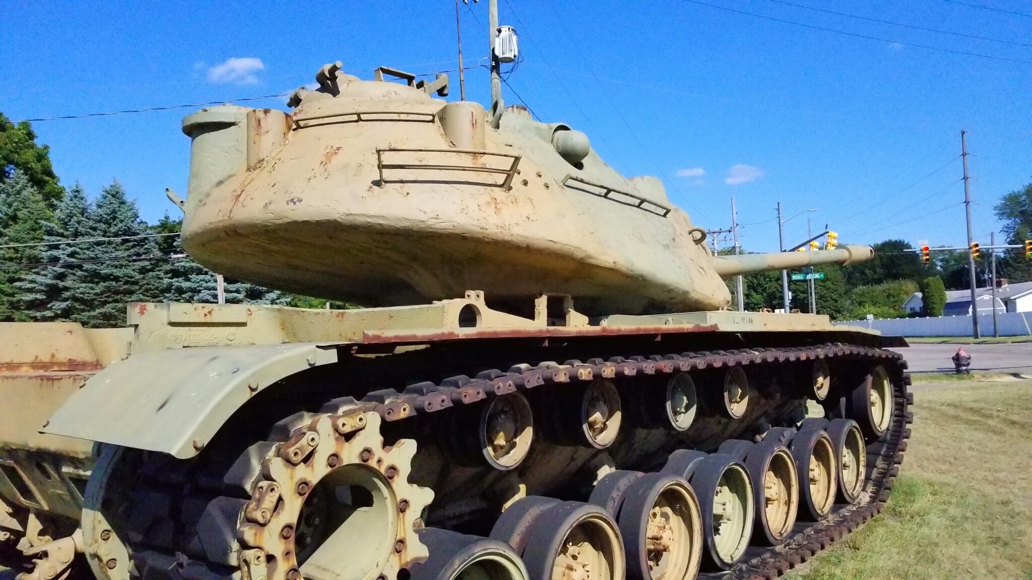 The M103 and M60 Tanks At The Dowagiac, Michigan, National Guard Armory ...