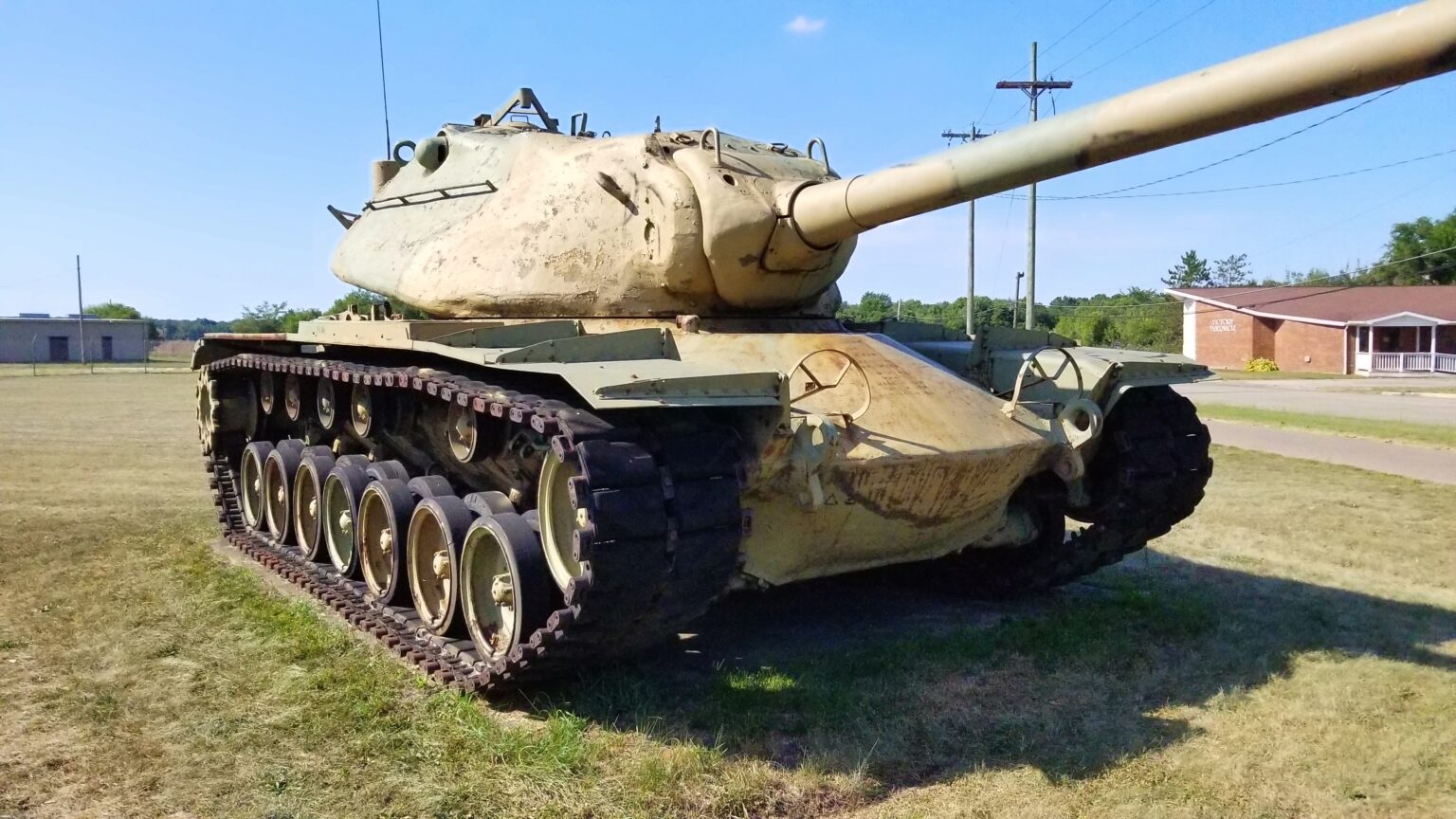 The M103 and M60 Tanks At The Dowagiac, Michigan, National Guard Armory ...