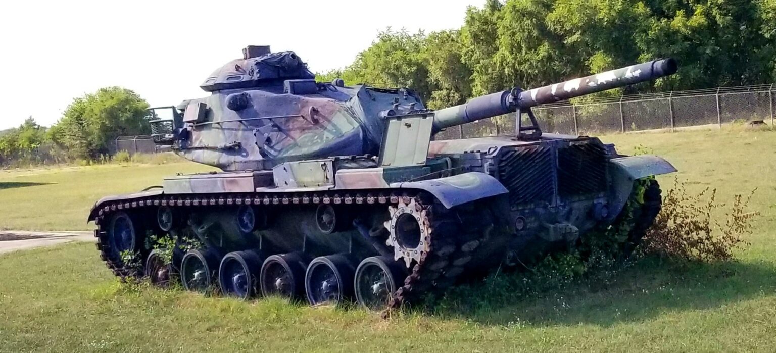 The M103 and M60 Tanks At The Dowagiac, Michigan, National Guard Armory ...