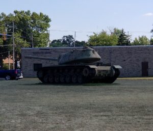 The M103 and M60 Tanks At The Dowagiac, Michigan, National Guard Armory ...