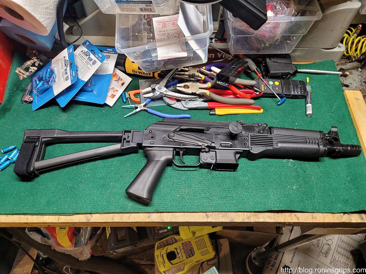 Fitting A Quick Takedown Pin To A Kalashnikov USA KP-9 - Ronin's Grips