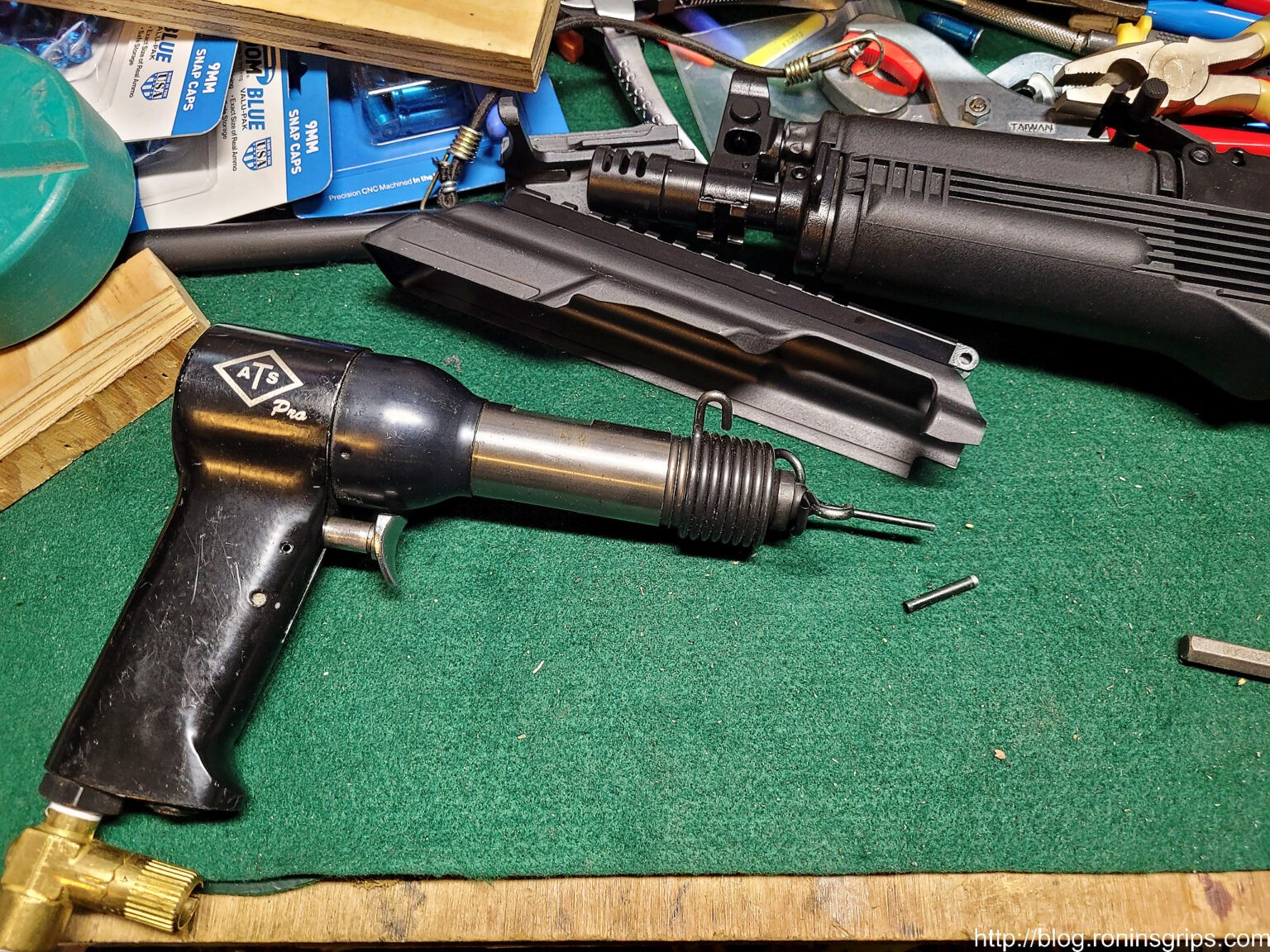 Fitting A Quick Takedown Pin To A Kalashnikov USA KP-9 - Ronin's Grips