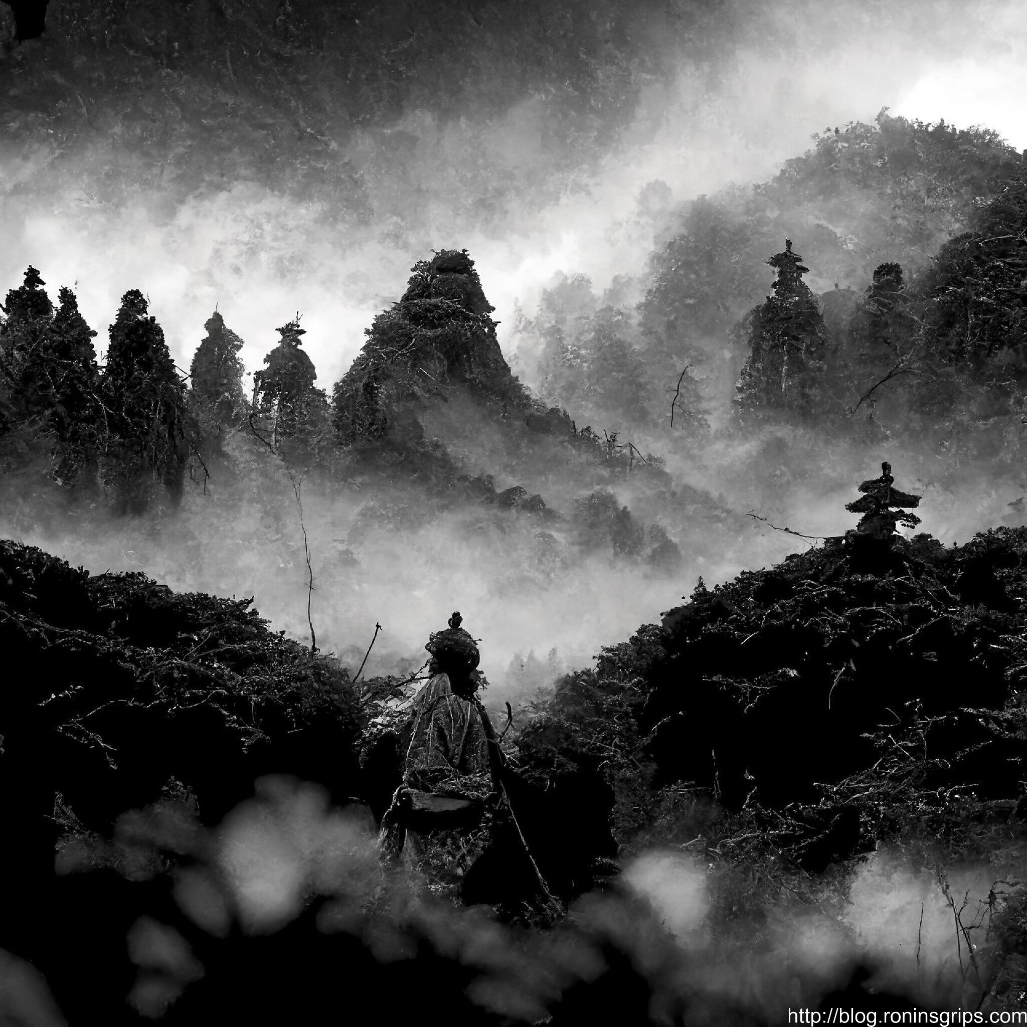 Erika’s Artwork – Impressionistic Samurai | Ronin's Grips