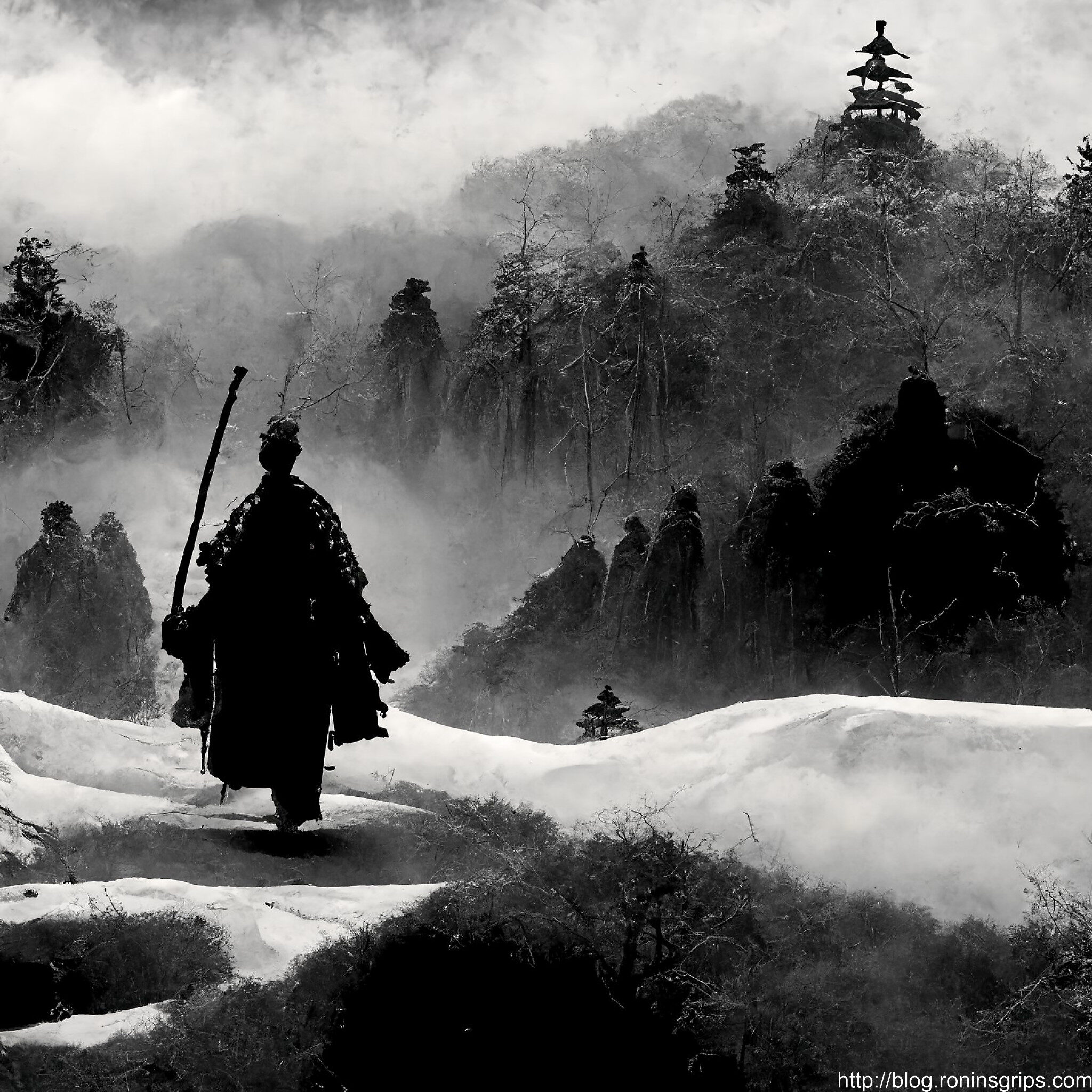 Erika’s Artwork – Impressionistic Samurai | Ronin's Grips