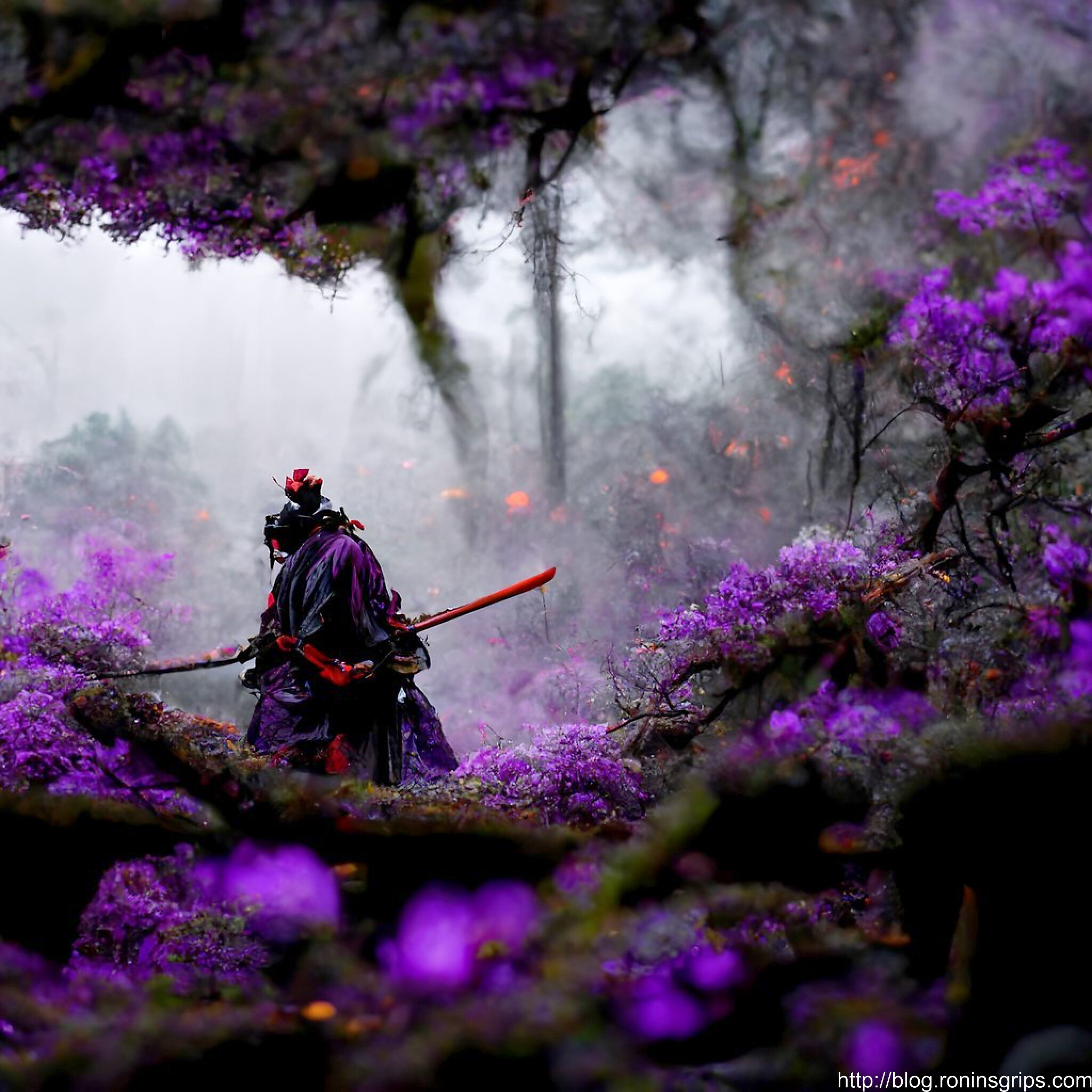 Erika’s Artwork – Impressionistic Samurai | Ronin's Grips