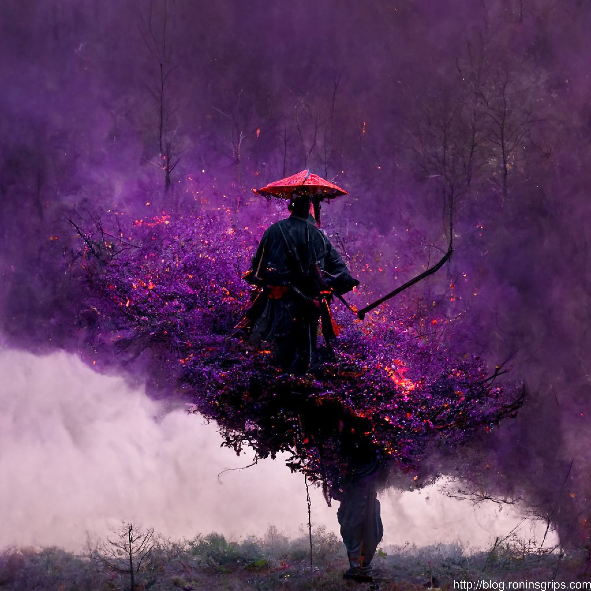 Erika’s Artwork – Impressionistic Samurai | Ronin's Grips