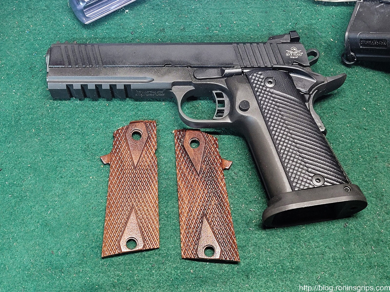 Do you want wood replacement grip panels for your RIA A2 HC pistol? Check out Browne Works ...