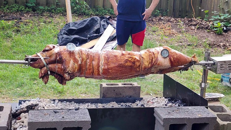 The SpitJack Rotisserie System - Part Two: Grilling Our First Pig ...