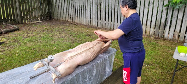 The SpitJack Rotisserie System - Part Two: Grilling Our First Pig ...