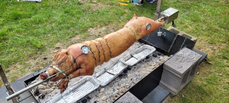 The SpitJack Rotisserie System - Part Two: Grilling Our First Pig ...