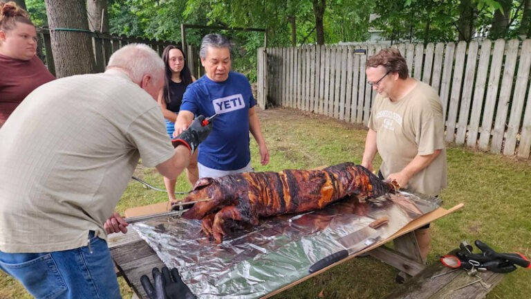 The SpitJack Rotisserie System - Part Two: Grilling Our First Pig ...